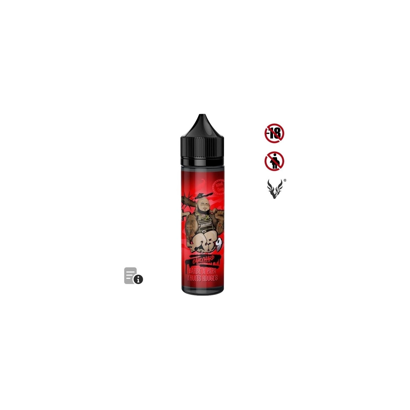 E-liquide Barbe à Papa Fruits Rouges 50ml de Cabochard pas cher - Vapo