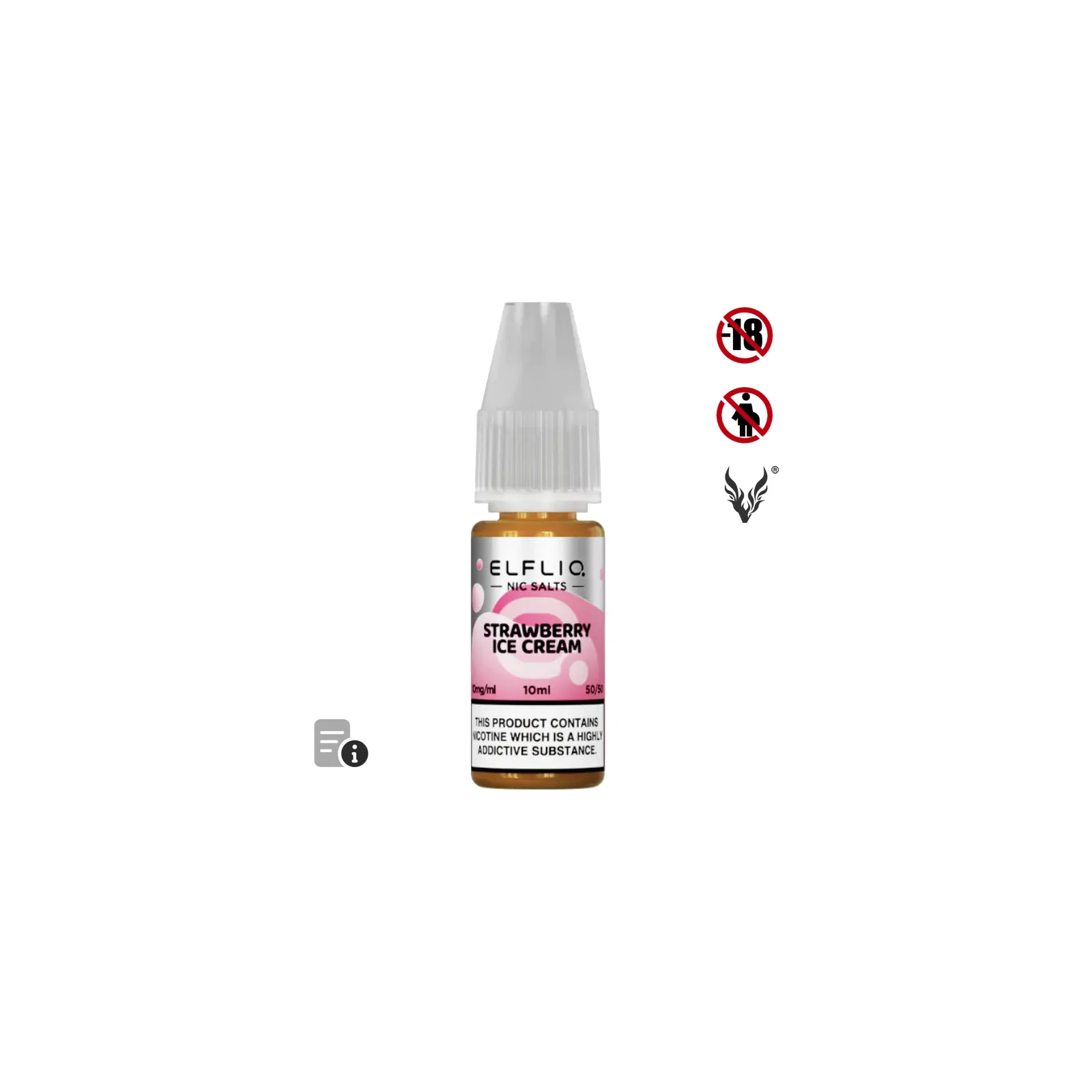 Eliquide Strawberry Ice Cream Sels de Nicotine 10ml de Elfliq par ElfBar